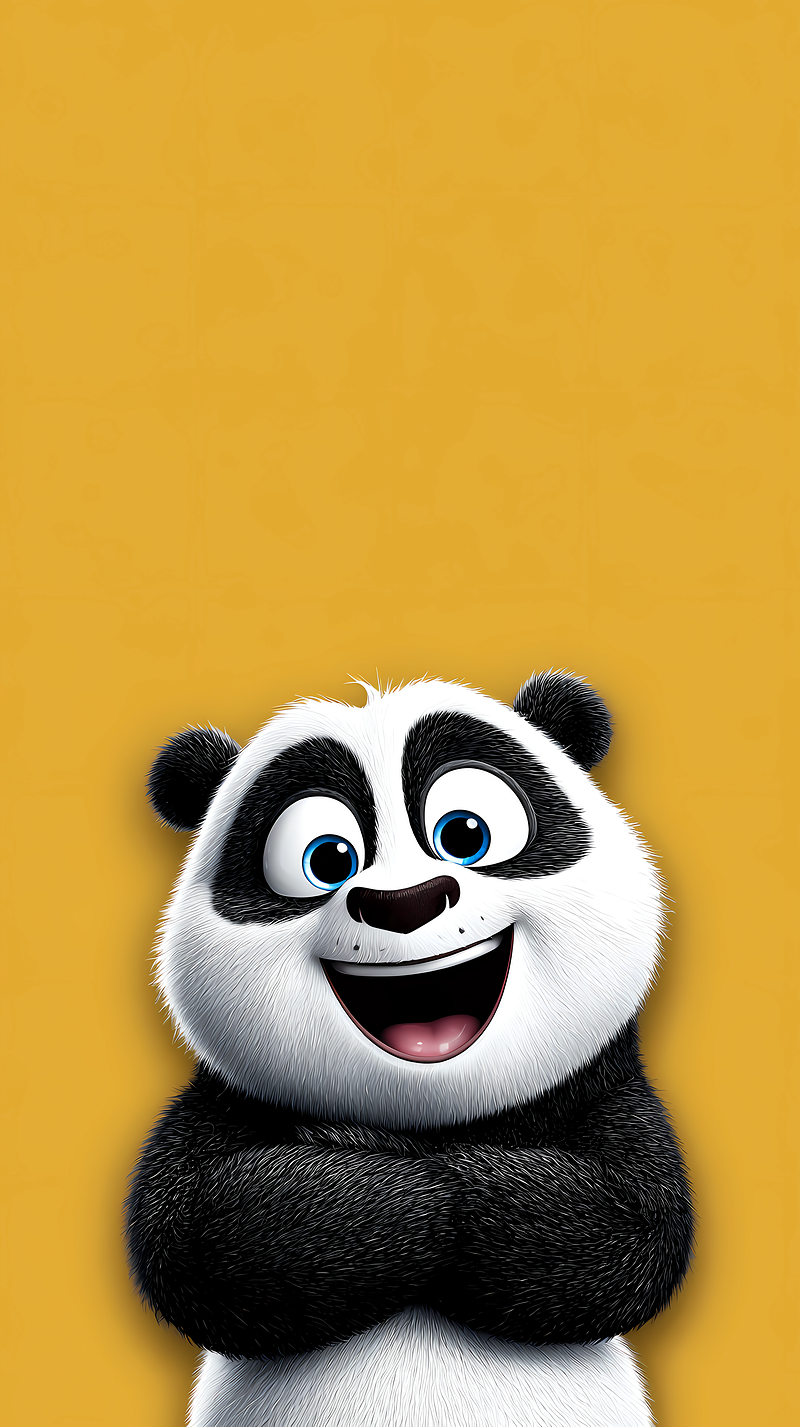 Happy Cute Panda Mobile Wallpaper 4K | Picmaze