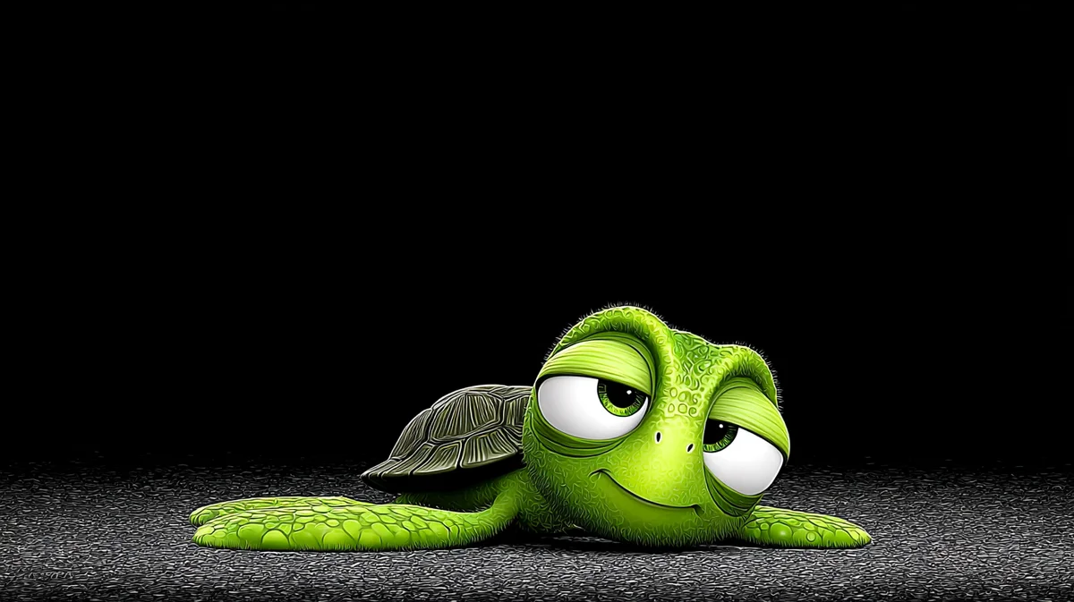 Cute Relaxed Turtle 4K Desktop Wallpaper HD Dark Minimal | Picmaze
